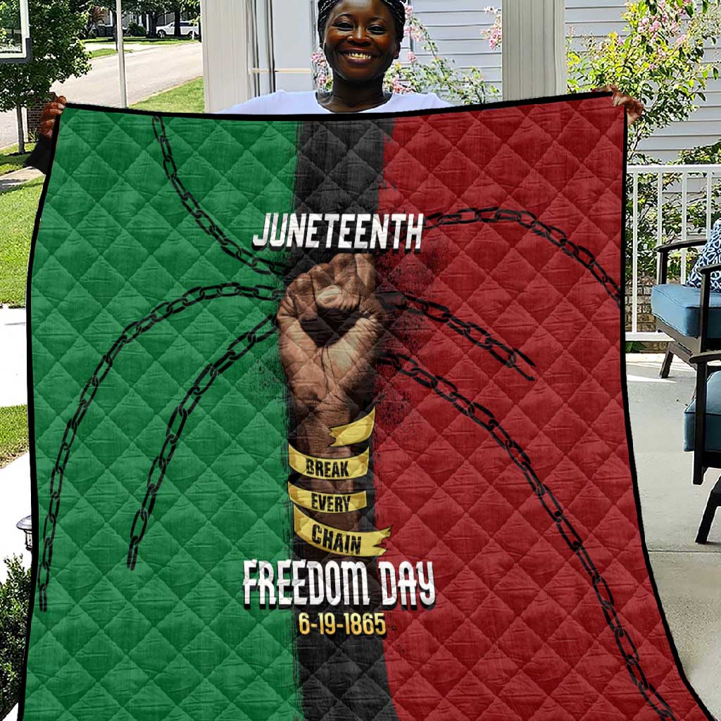 Juneteenth Freedom Day Quilt Black Pride Month by AfricanPride