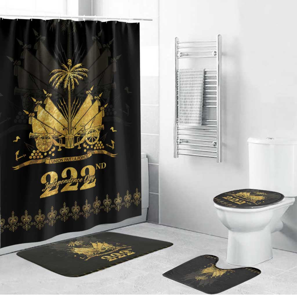 Ayiti 222nd Independence Day Anniversary Bathroom Set Haiti Gold VeVe ...