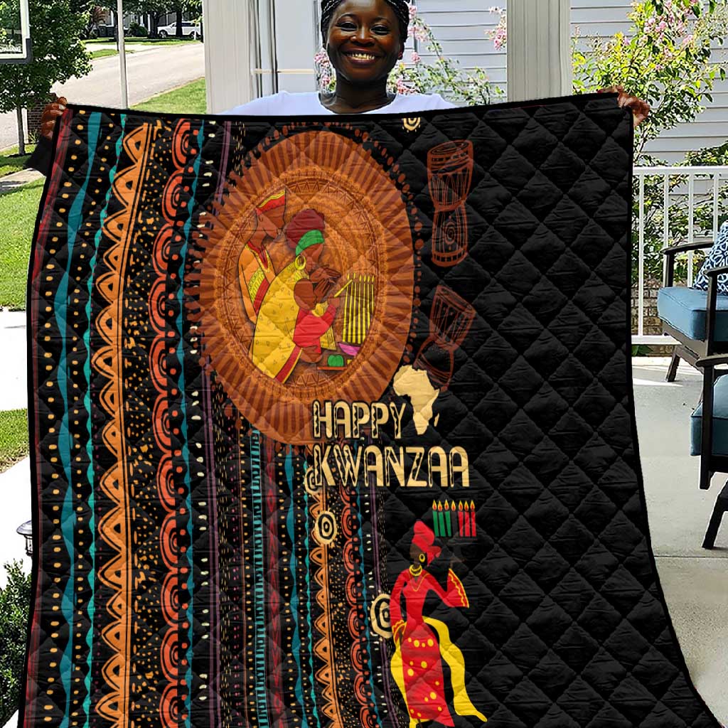 Happy Kwanzaa African Quilt - Tribal Pattern by AfricanPride