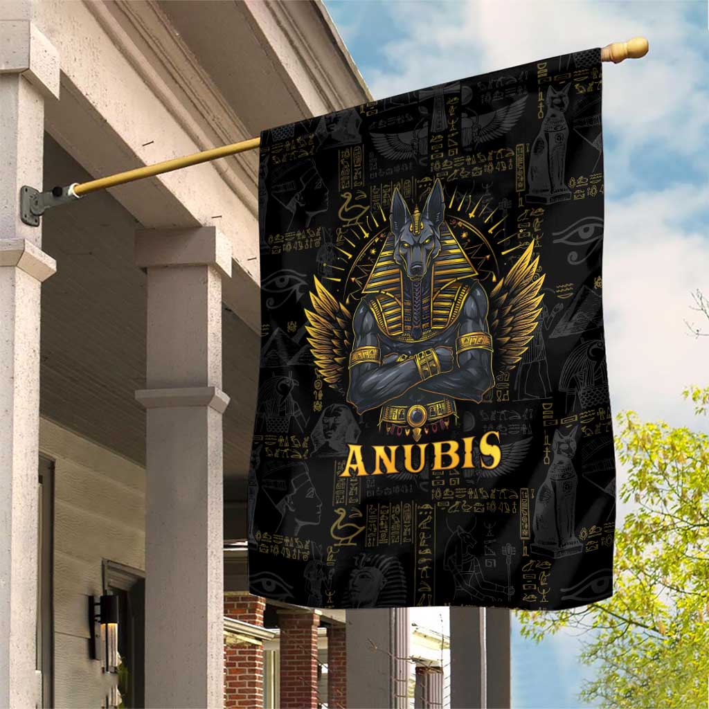 Anubis Egyptian God of Death Garden Flag by AfricanPride