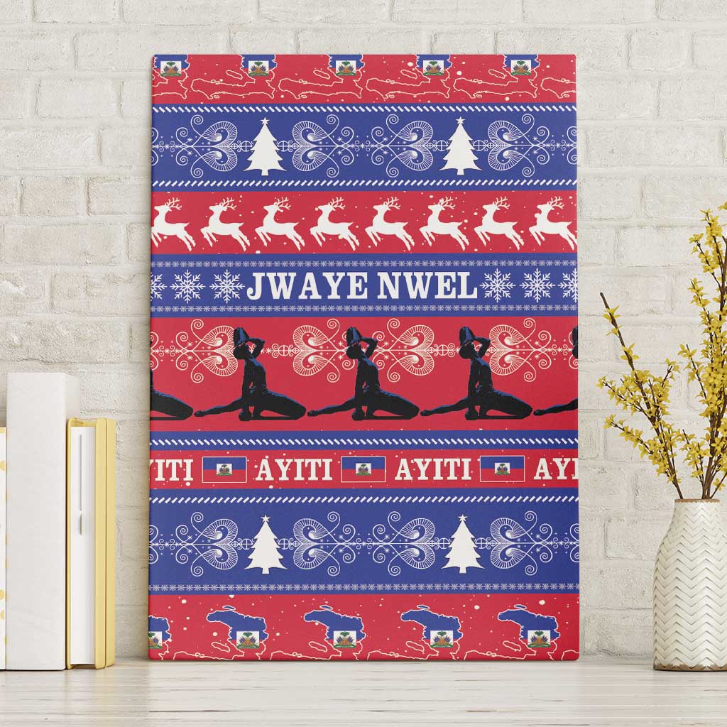Afro Haiti Christmas Canvas Wall Art Jwaye Nwel Ayiti Neg Marron Veve ...