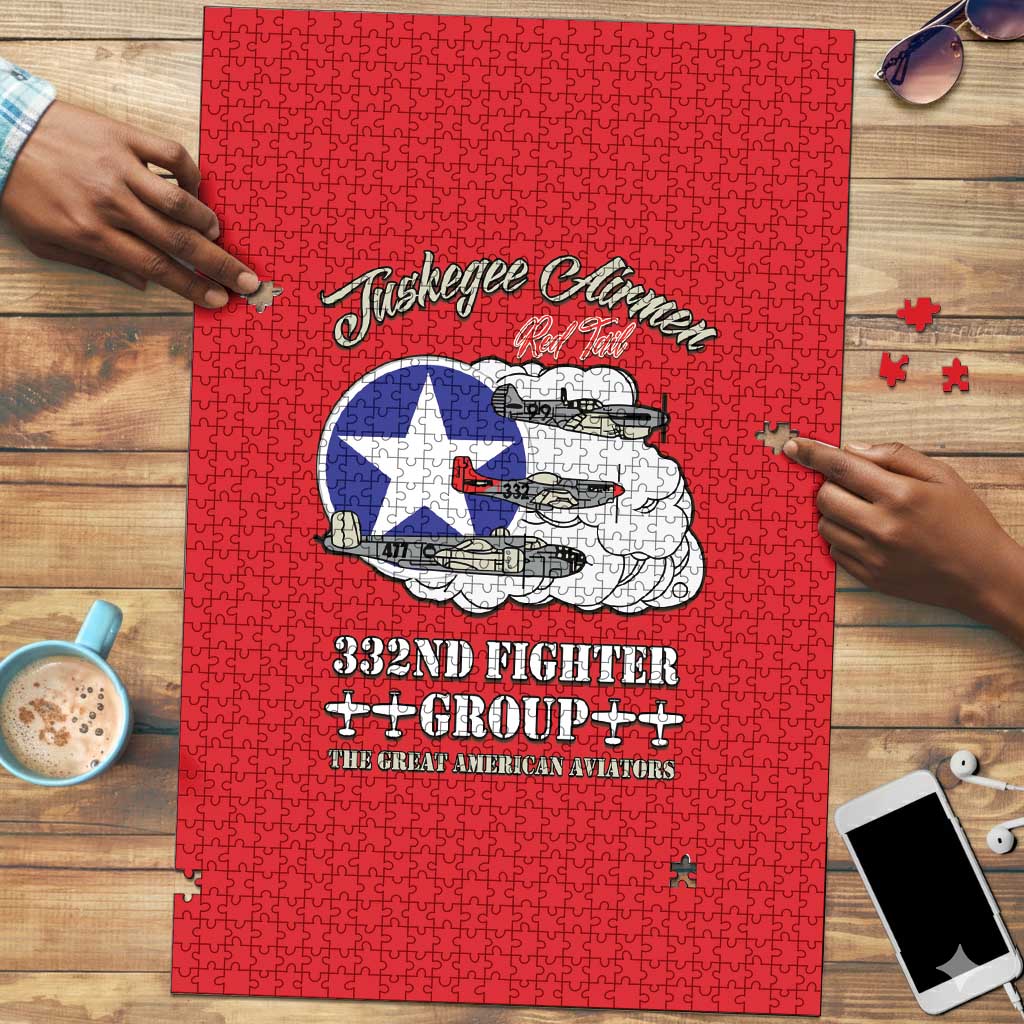 Tuskegee Airmen WWII Heroes Puzzle The Great American Aviators Red Art ...