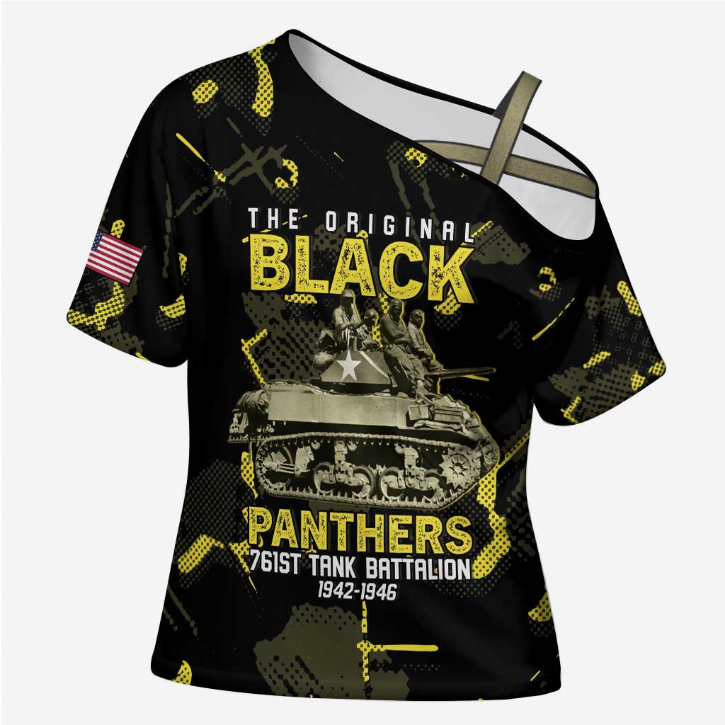 The Original Black Panthers 761st Tank Battalion Cross Shoulder Shirt ...