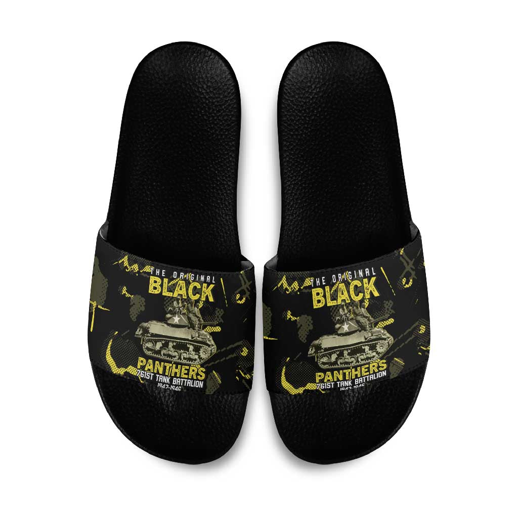 The Original Black Panthers 761st Tank Battalion Slide Sandals African ...