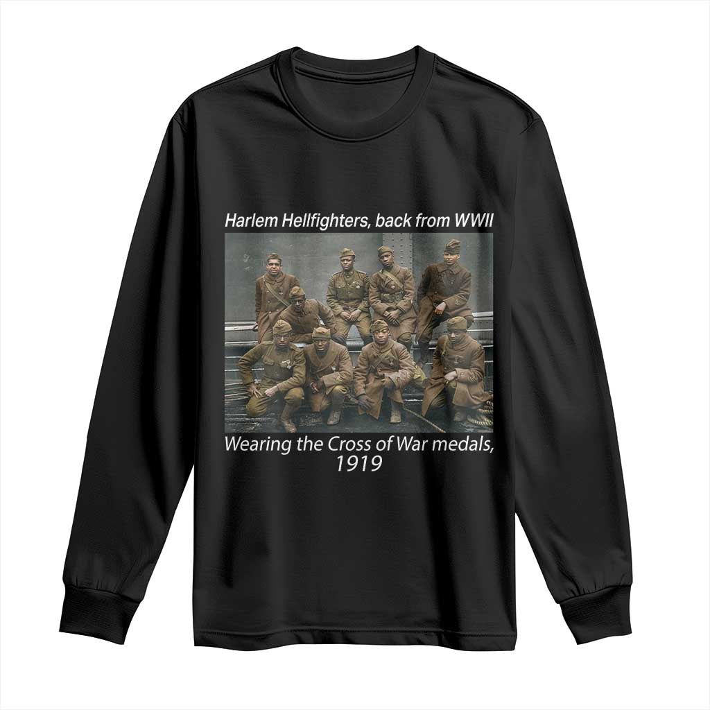 Harlem Hellfighters 1919 WWII Heroes Long Sleeve Shirt Cross of War ...