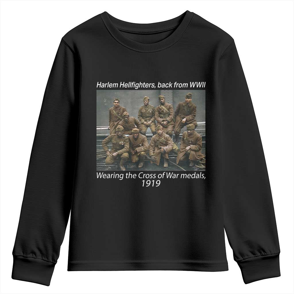 Harlem Hellfighters 1919 WWII Heroes Youth Sweatshirt Cross of War ...