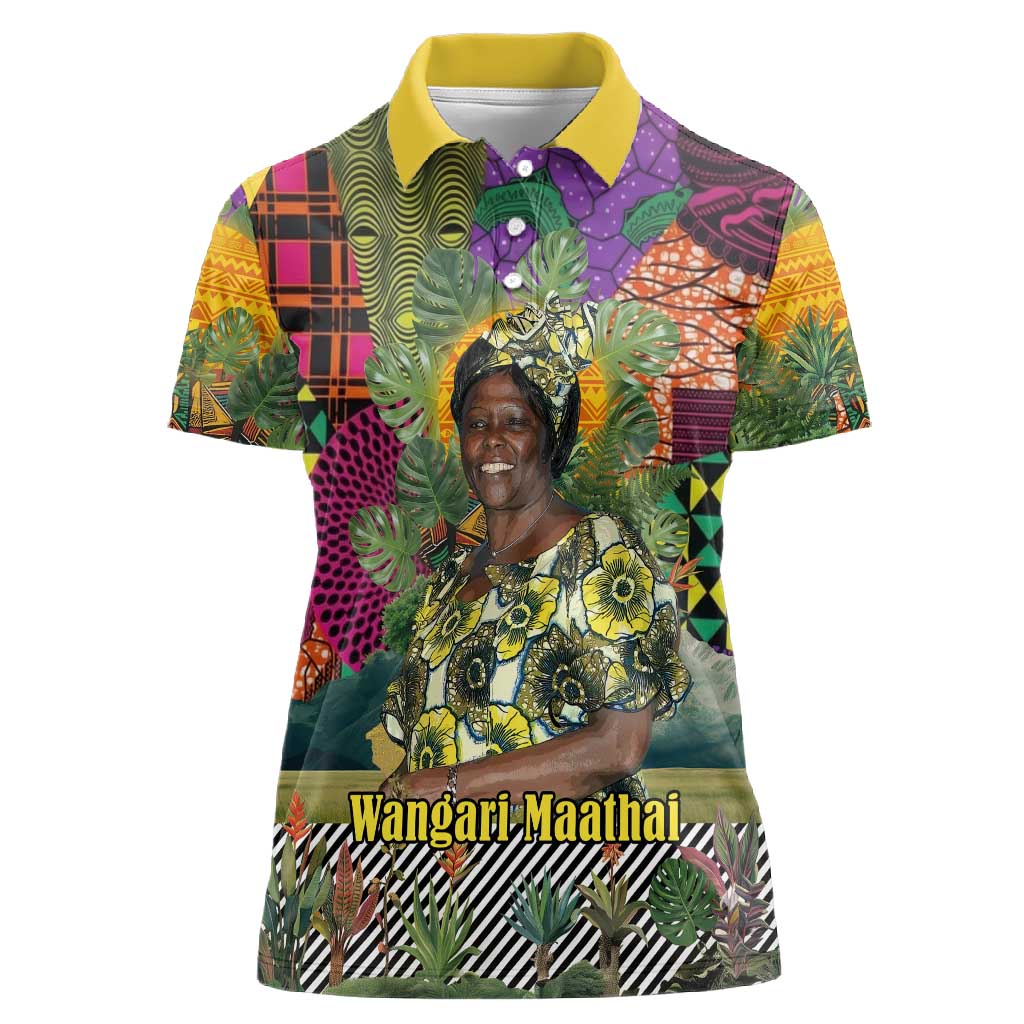 Wangari Maathai Women Polo Shirt Colorful Nature-Inspired Design ...