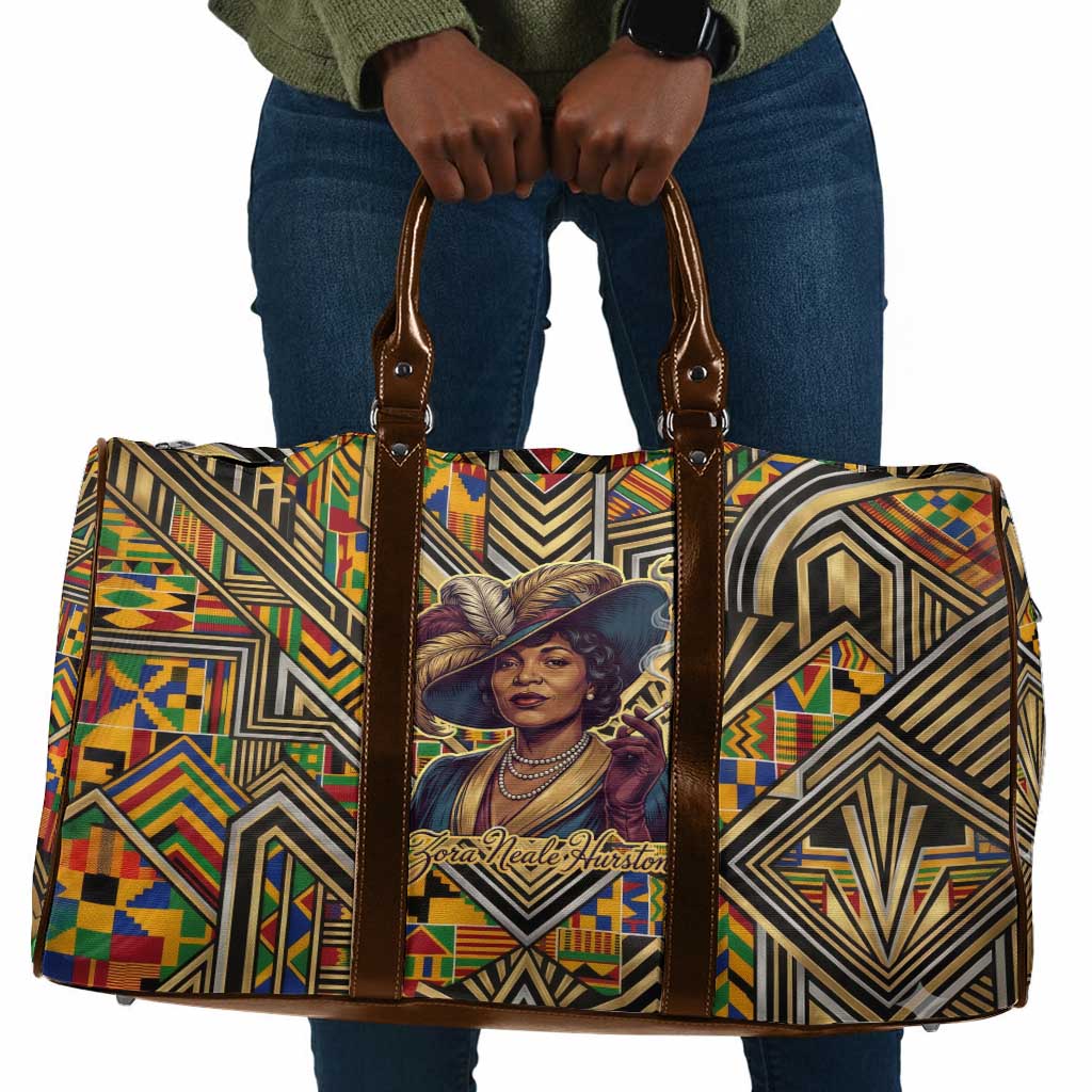 Zora Neale Hurston Travel Bag Bold Kente and Art Deco Pattern - I Am ...