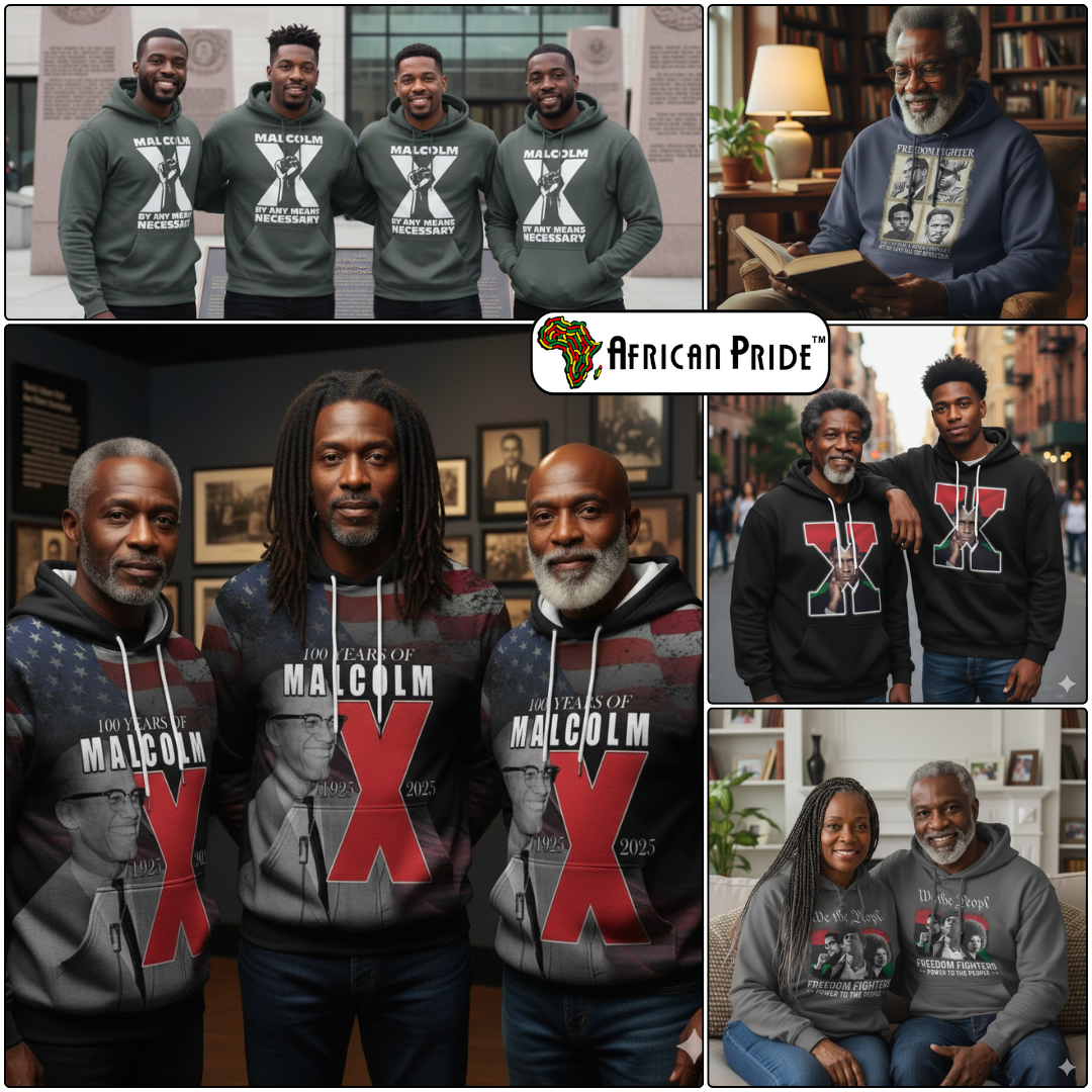 Malcolm X Hoodies - Premium Quality & Comfort | African Pride