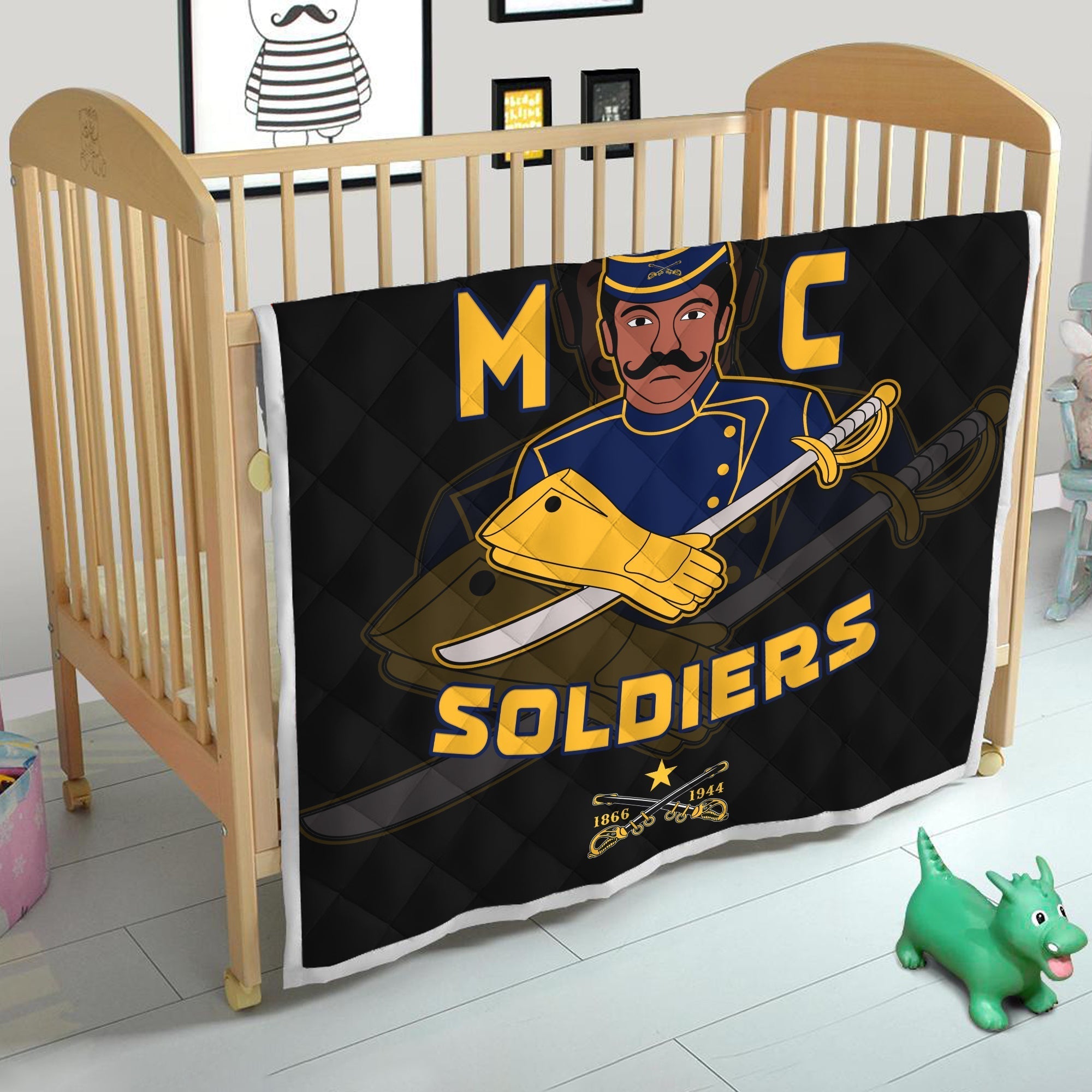 Buffalo Soldiers Premium Quilt BSMC Club Adore Motorcycle - African Pride