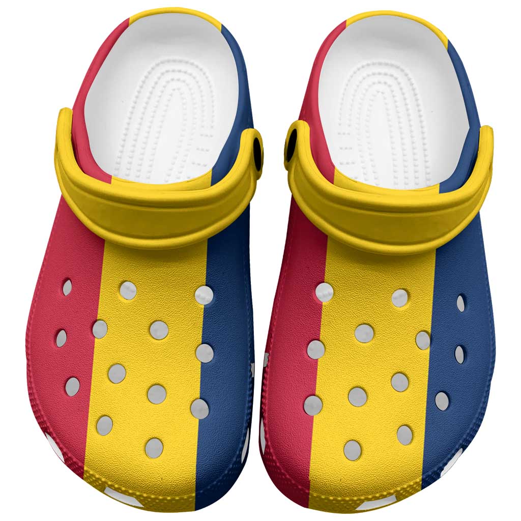 African Proud Chad Flag Clogs Shoes by African Pride