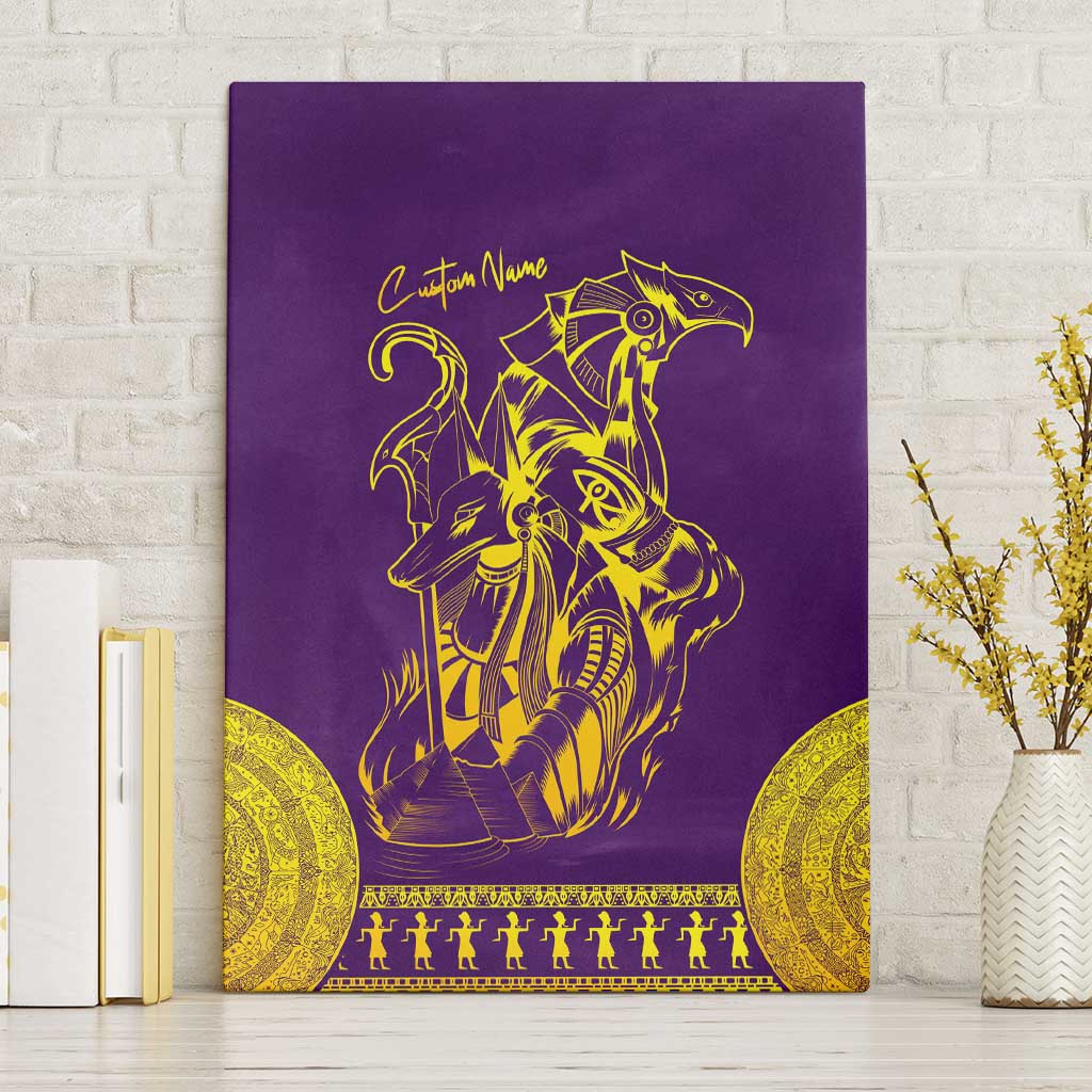 Anubis and Horus Canvas Wall Art Egyptian God Purple by AfricanPride