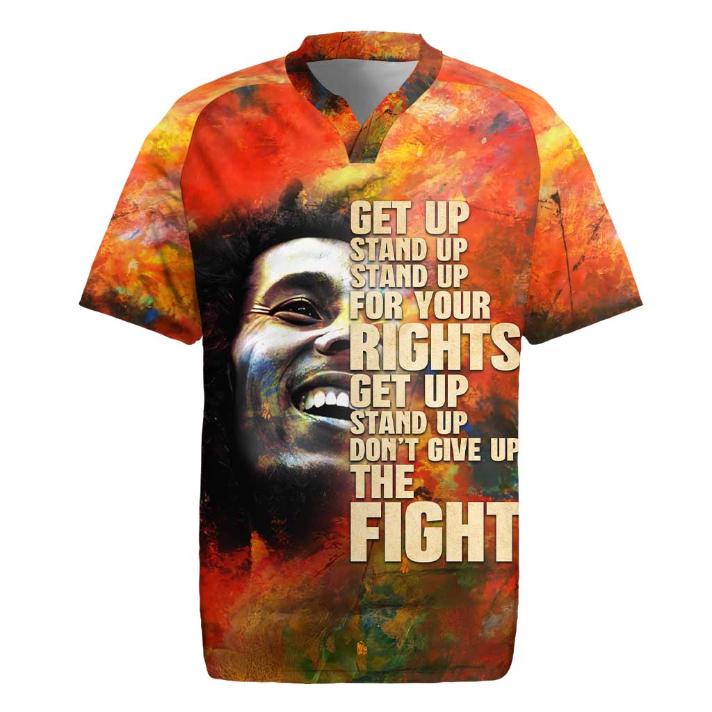 Reggae Legend Bob Rugby Jersey Retro Style by AfricanPride