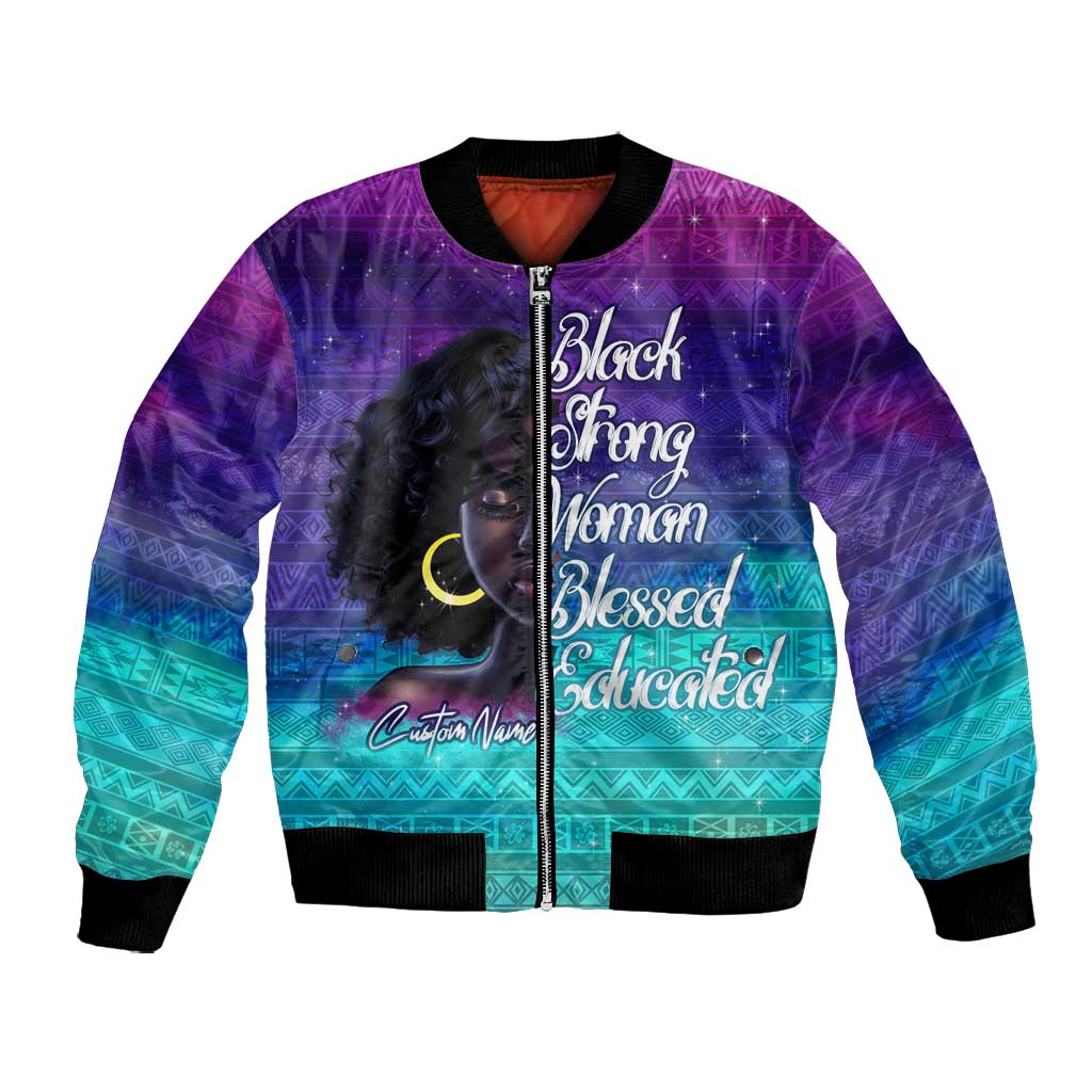 Black Strong Women Blessed Educated Bomber Jacket African Girl by ...