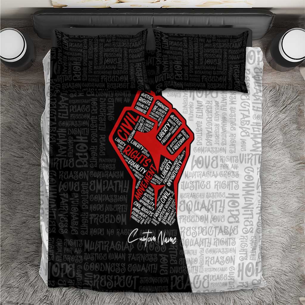Personalized Civil Rights Movement Justice Fist Bedding Set by AfricanPride