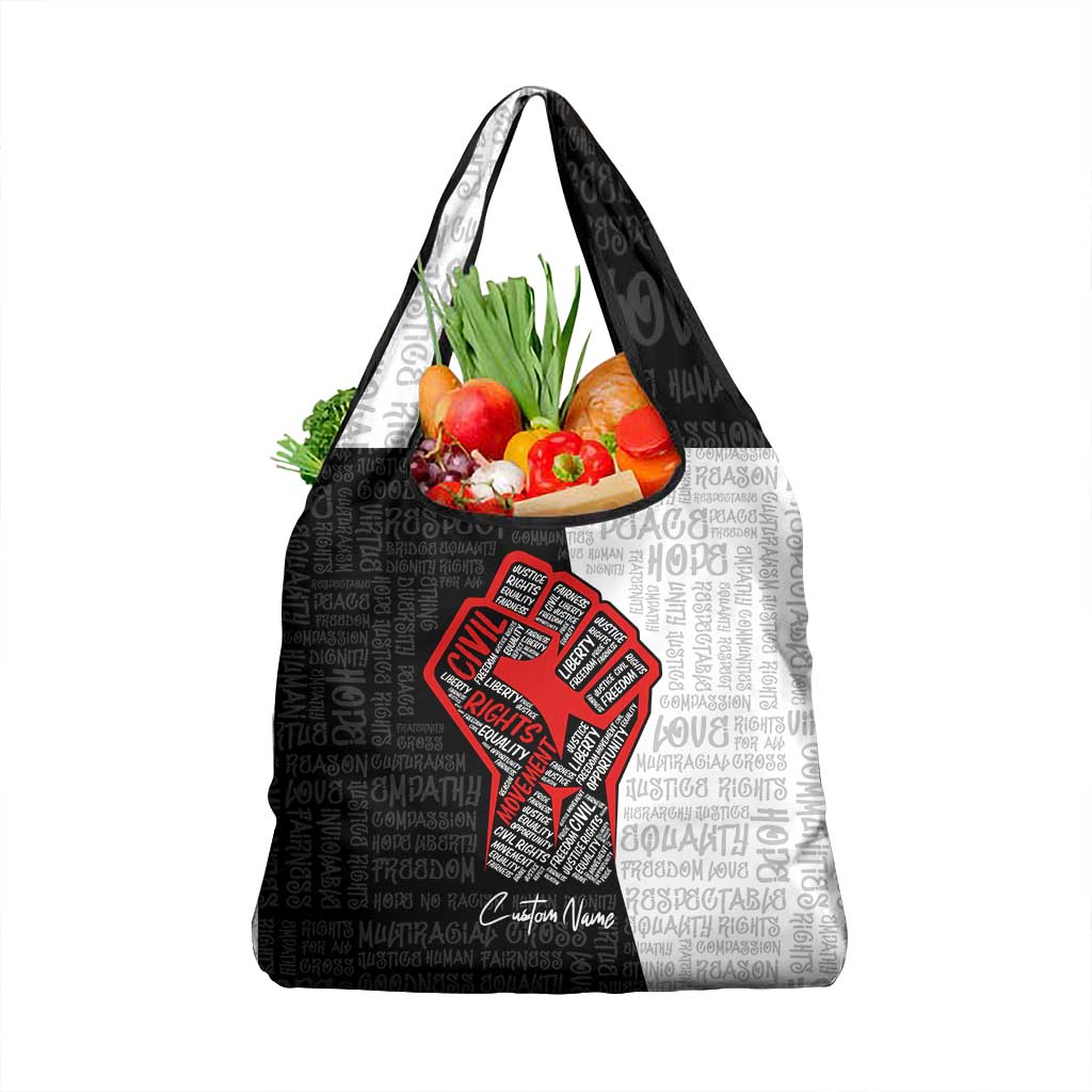 Personalized Civil Rights Movement Justice Fist Grocery Bag by AfricanPride