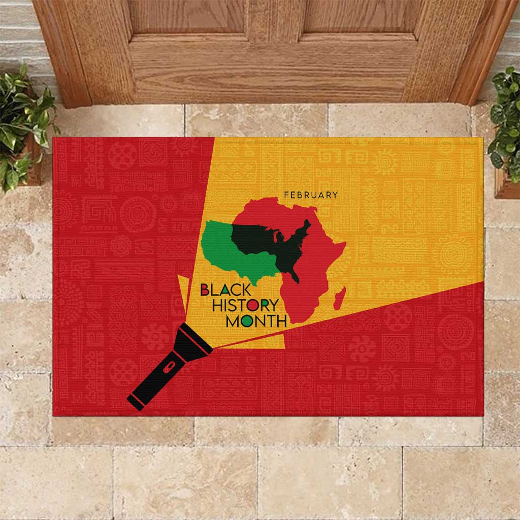 Black History Month Rubber Doormat - African February Design by ...
