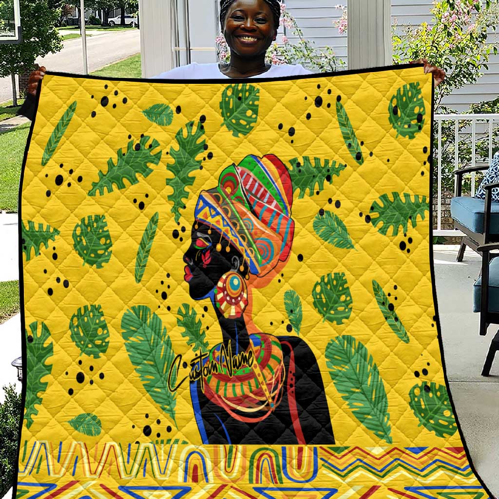 Personalized African Woman Quilt Tropical Style by AfricanPride