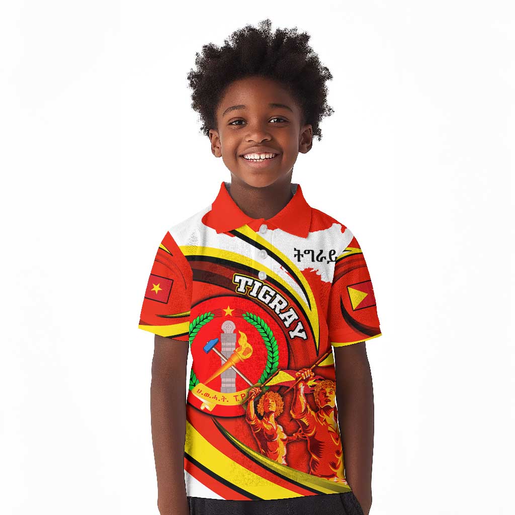 Ethiopia Tigray Kid Polo Shirt Revolution Emblem Freedom Fighters and ...