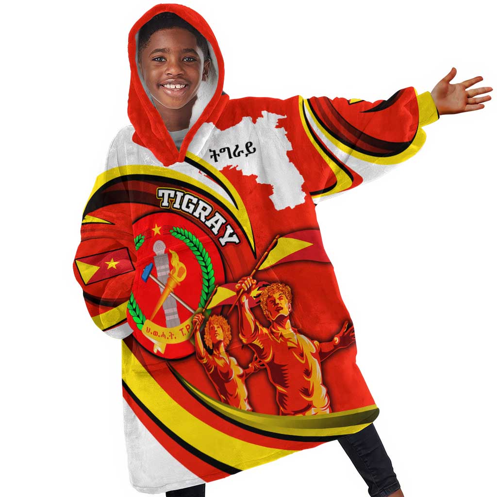 Ethiopia Tigray Kid Wearable Blanket Hoodie Revolution Emblem Freedom ...