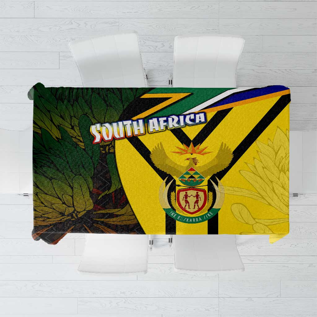 Coat Of Arms South Africa Tablecloth Protea Unity Heritage by AfricanPride