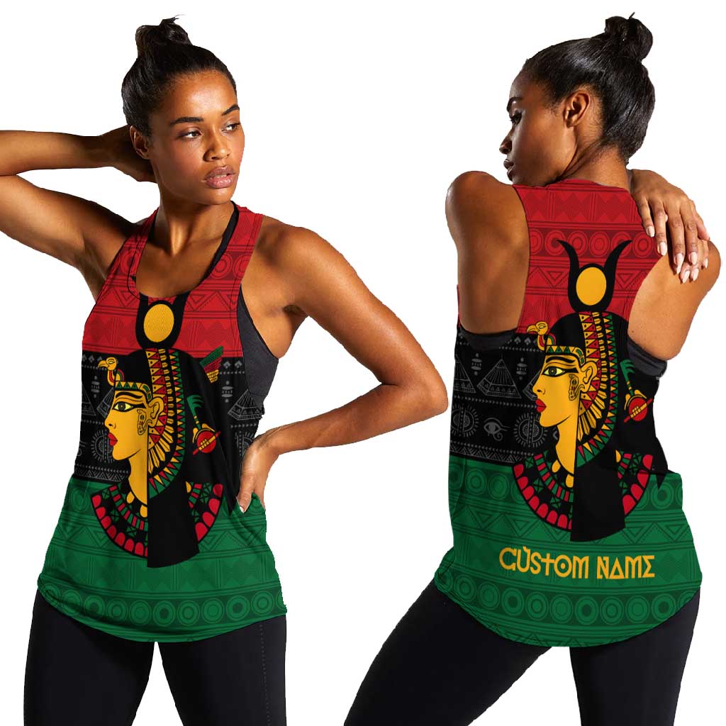 Personalized Queen of Egypt Women Racerback Tank in Pan-African Colors ...