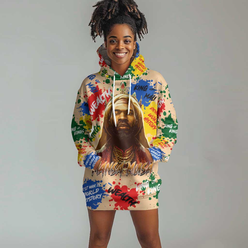 King Of Kings Mansa Musa Hoodie Dress by AfricanPride