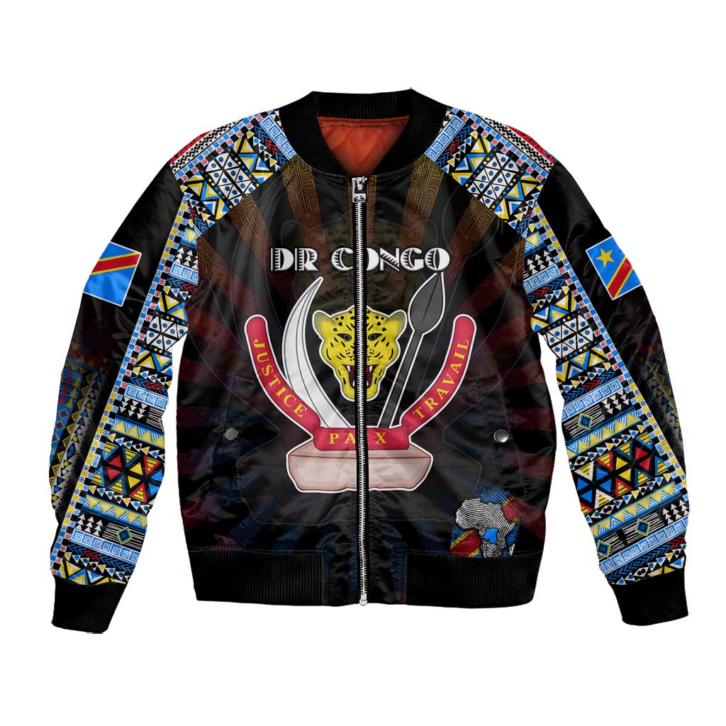 Personalized DR Congo Roots Bomber Jacket African Pride in Fingerprint ...