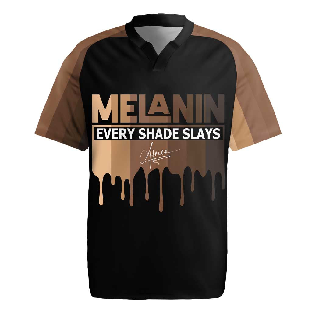 Every Shade Slays Melanin Rugby Jersey African Signature by AfricanPride