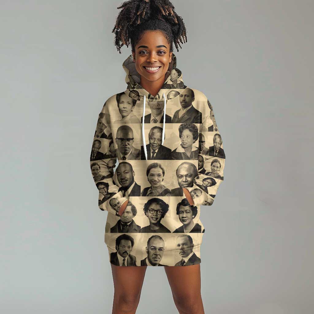 Civil Rights Leaders Hoodie Dress African-American by AfricanPride