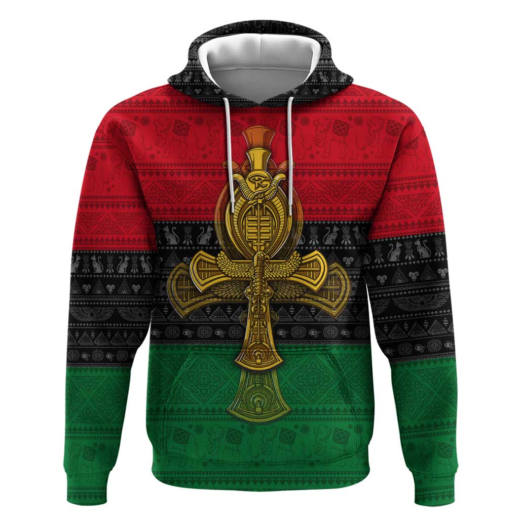 Pan African Ankh Hoodie by AfricanPride