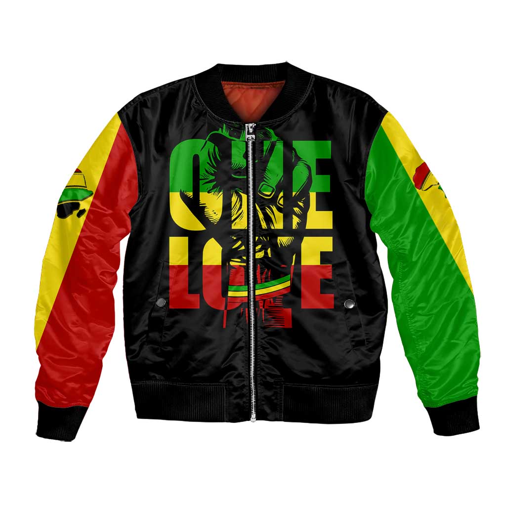Reggae One Love Bomber Jacket African by AfricanPride