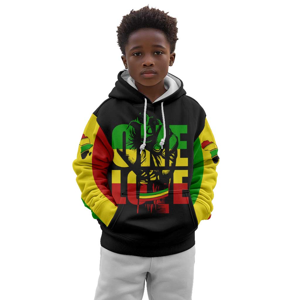 Reggae One Love Kid Hoodie African by AfricanPride