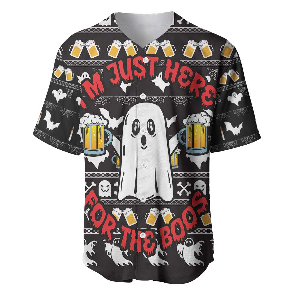Christmas Africa Boo Beer Baseball Jersey I'm Just Here For The Boss by ...