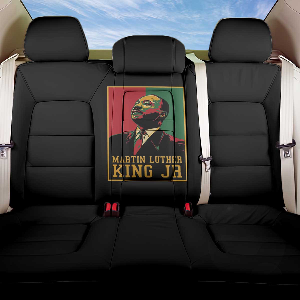 Martin Luther King Jr Back Car Seat Cover MLK Retro Style by AfricanPride