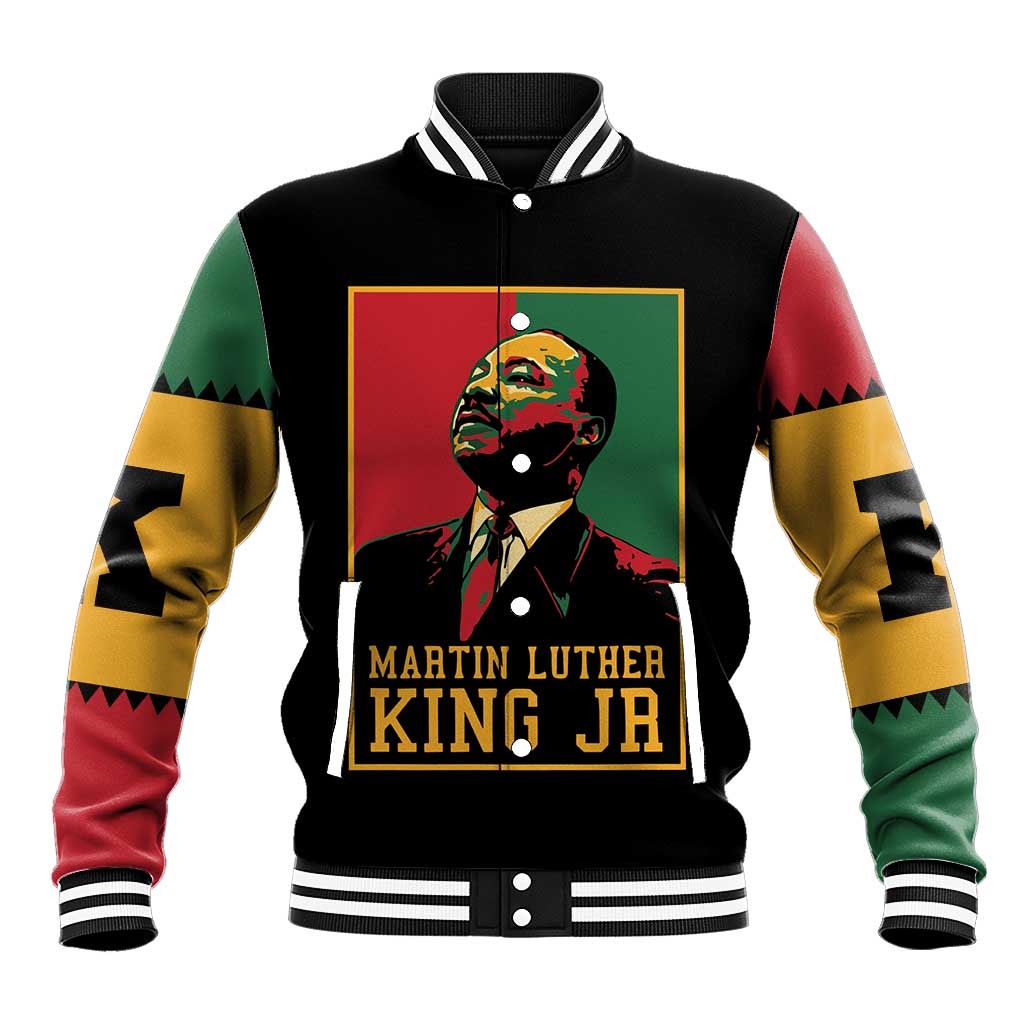 Martin Luther King Jr Baseball Jacket MLK Retro Style by AfricanPride
