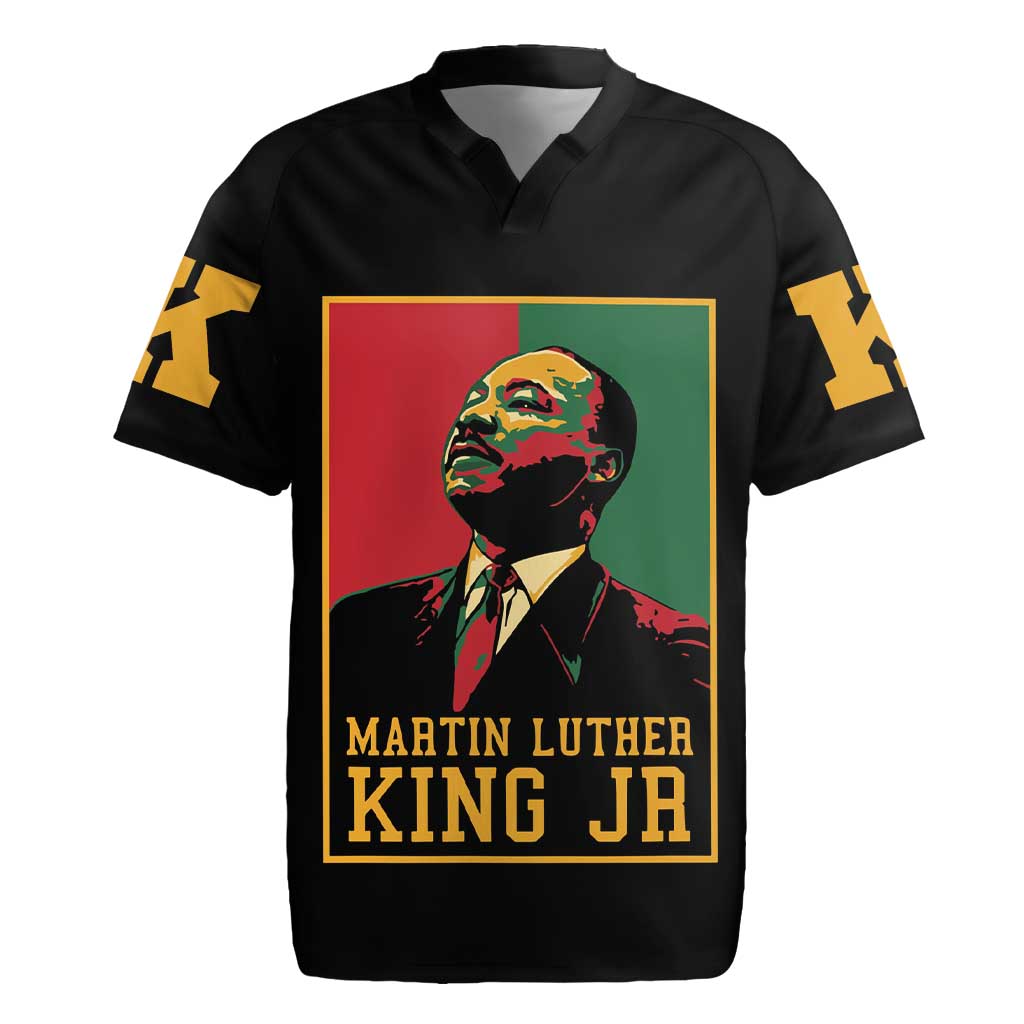 Martin Luther King Jr Rugby Jersey MLK Retro Style by AfricanPride