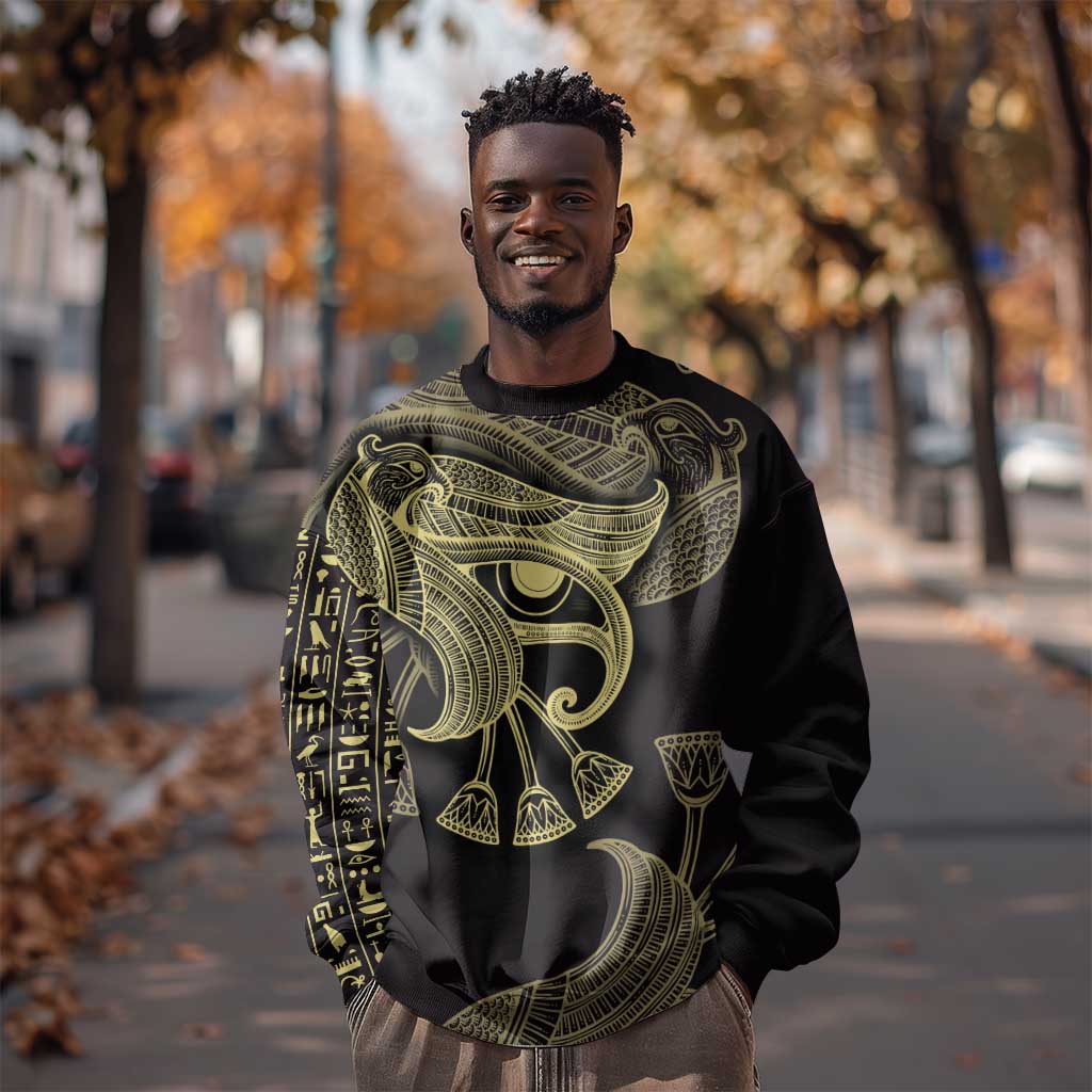 Afro Egypt Sweatshirt Horus Eyes Egyptian God by AfricanPride