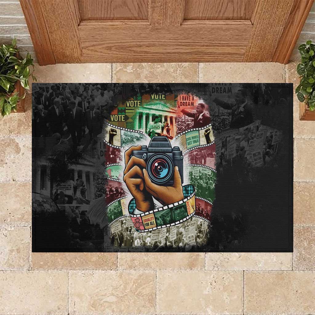 African American Civil Rights Leaders Rubber Doormat Heritage in Frames ...