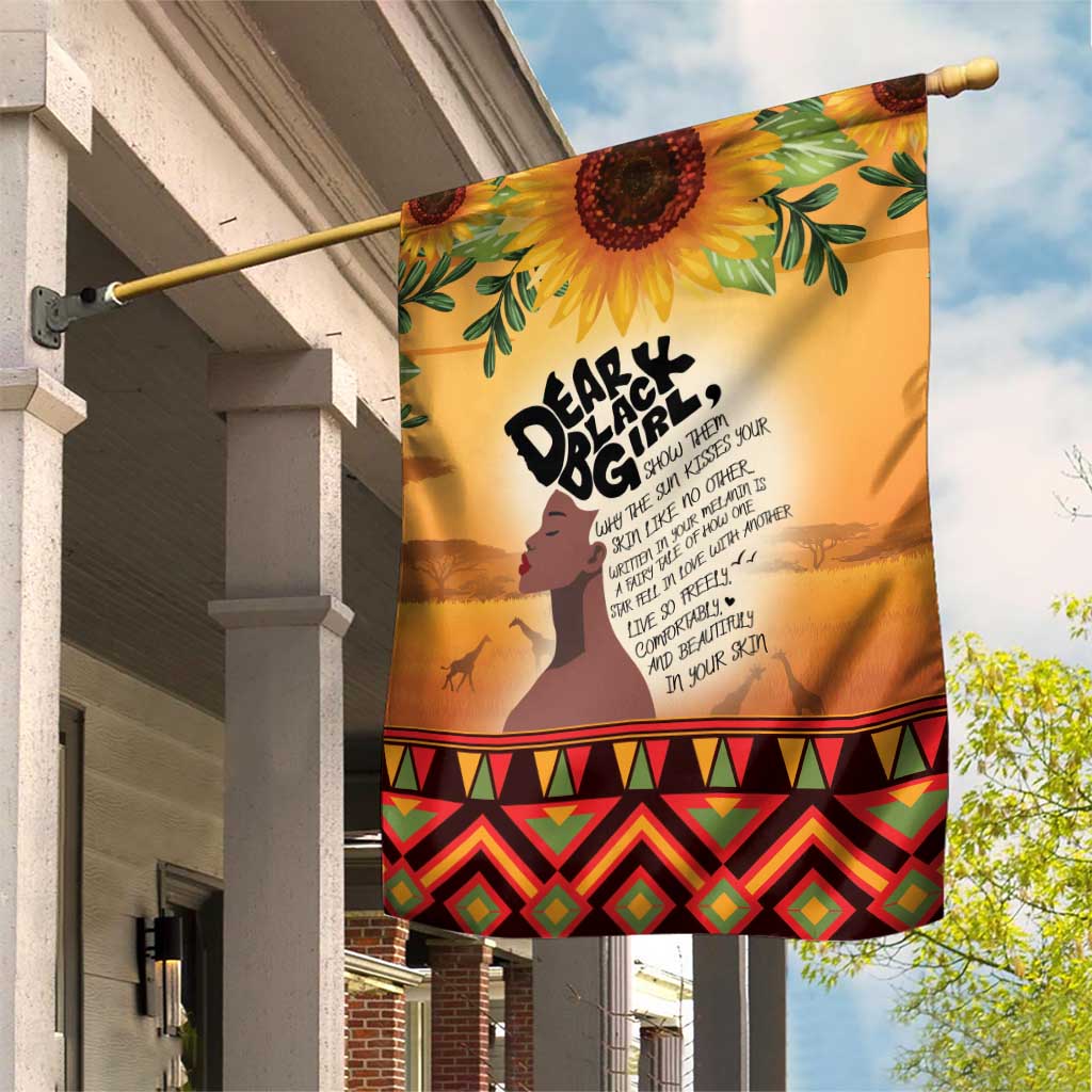 Dear Black Girl Garden Flag African Pride Black Women by AfricanPride