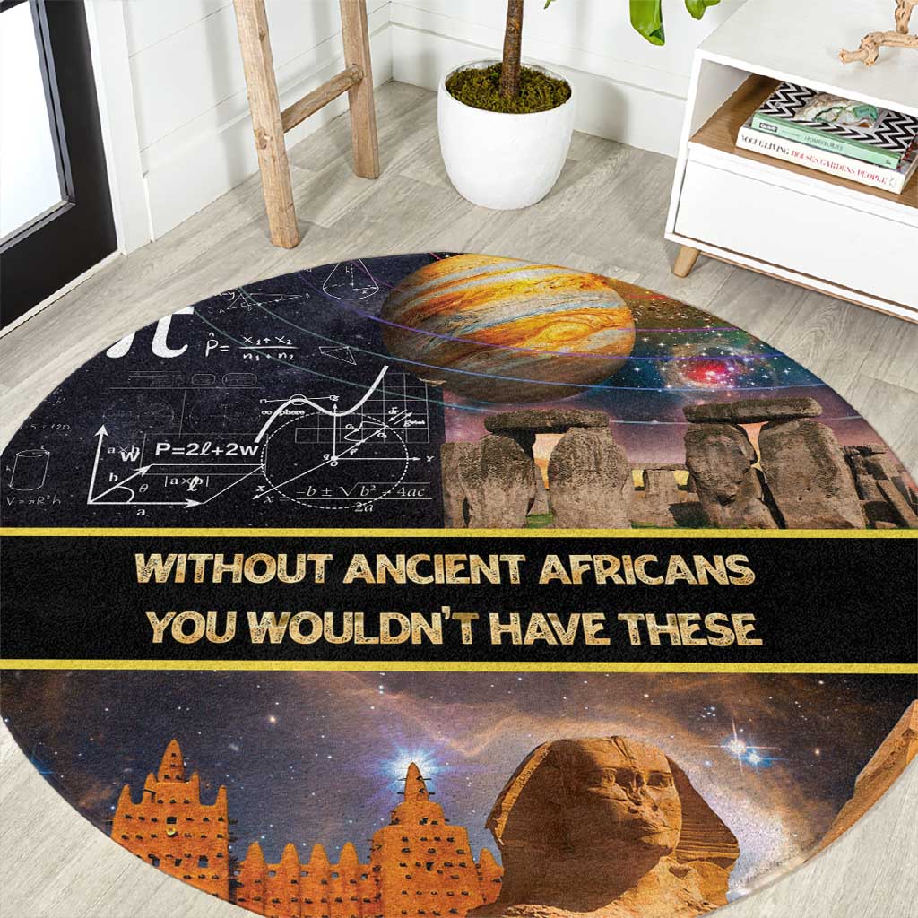 Afro Egyptian Pyramids Round Carpet Ancient African Achievements Galaxy ...