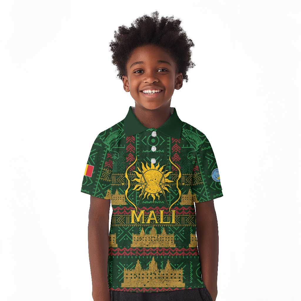 Mali Kid Polo Shirt Golden Sun And Mosque Patterns Retro Style by ...