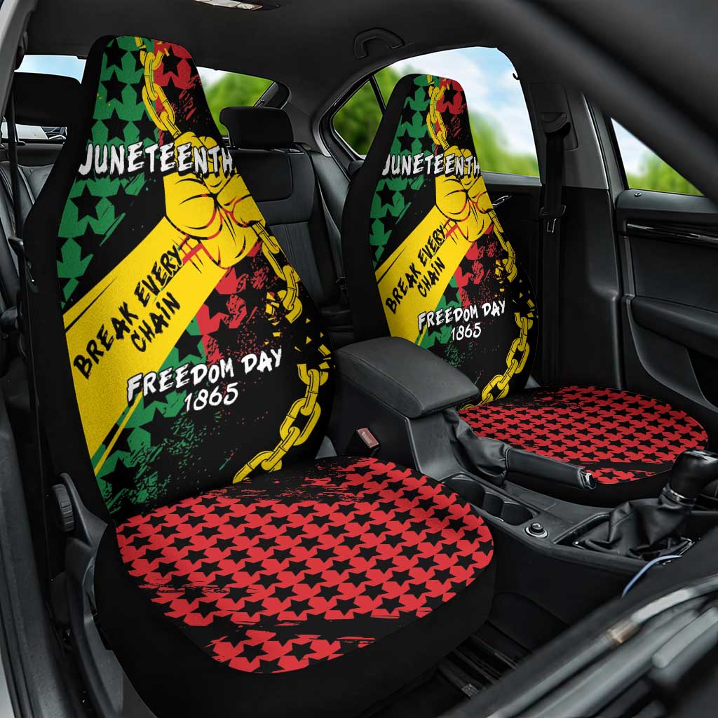 Juneteenth 1865 Car Seat Cover Break Every Chain by African Pride