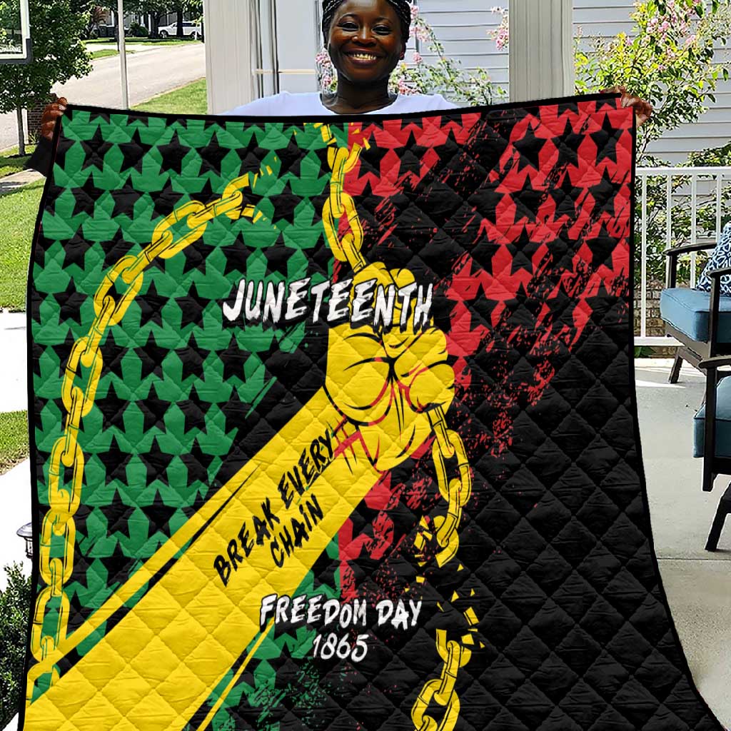 Juneteenth 1865 Quilt Break Every Chain by African Pride