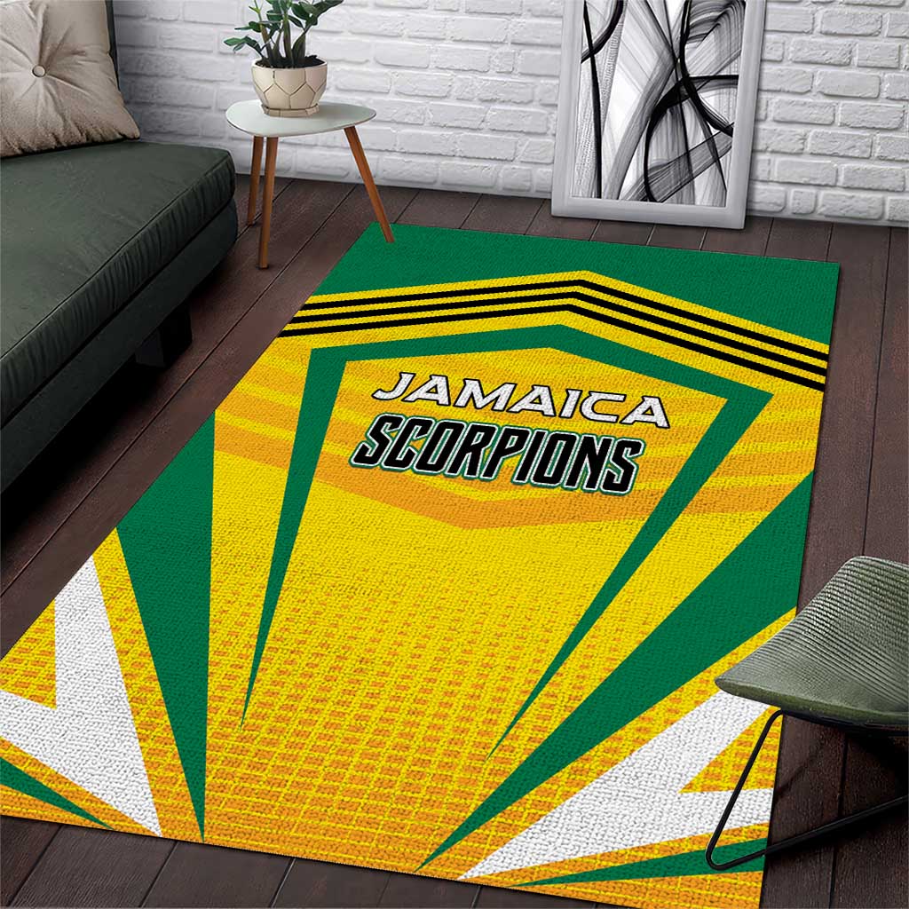 Cricket Jamaica Area Rug Scorpions We Made Legends by AfricanPride