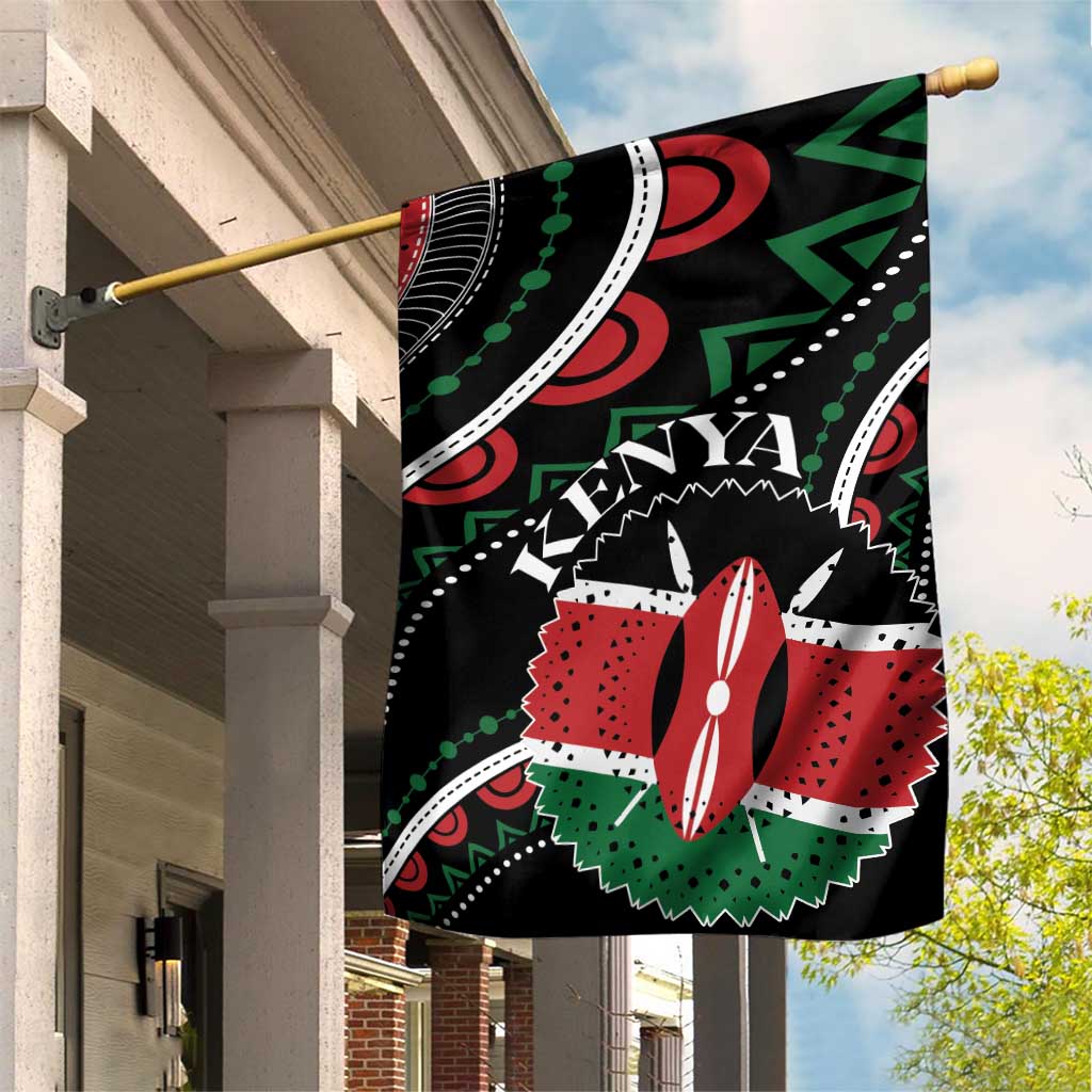 Kenya Garden Flag Harambee African Pattern - Coat of Arms Design by ...