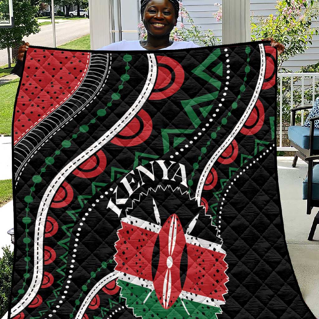 Kenya Quilt Harambee African Pattern - Coat of Arms Design by AfricanPride
