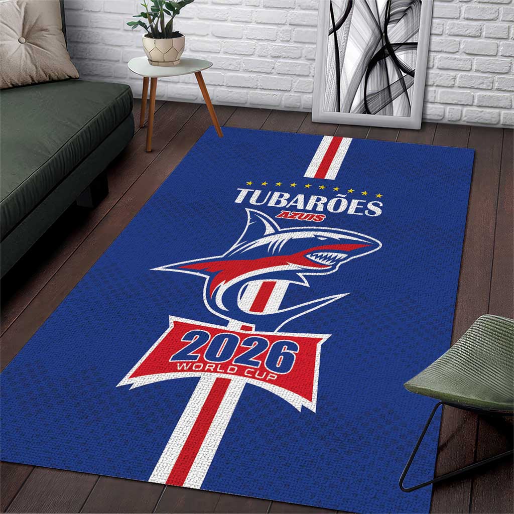 Cape Verde 2026 Football Area Rug Blue Sharks WC Debut by African Pride