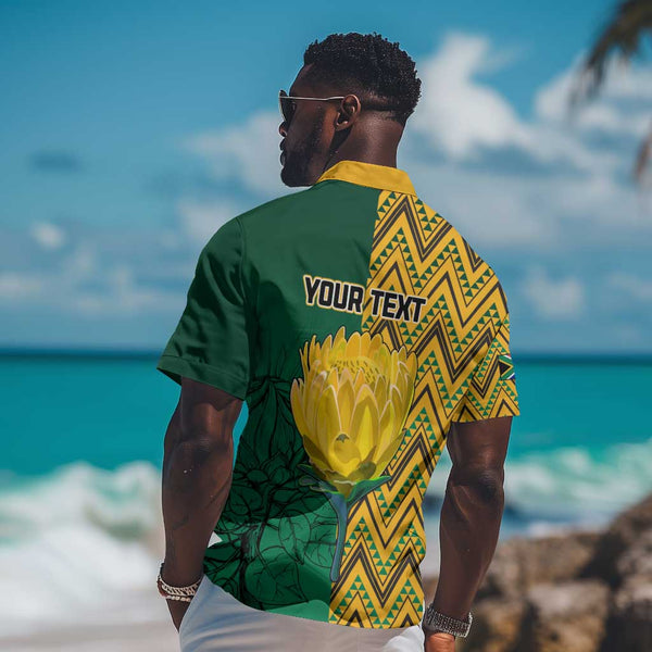 Personalized South Africa Hawaiian Shirt with Springbok and Proteas ...