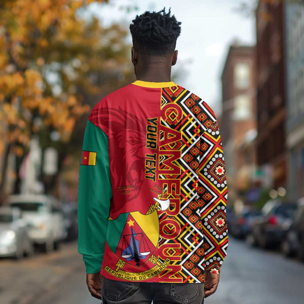 Cameroon National Day Long Sleeve Shirt Cameroun Coat Of Arms Ankara ...